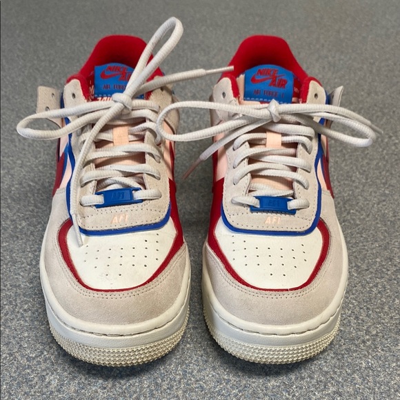 Nike | Shoes | Nike Athletic Shoes Red And Blue Retro Design | Poshmark